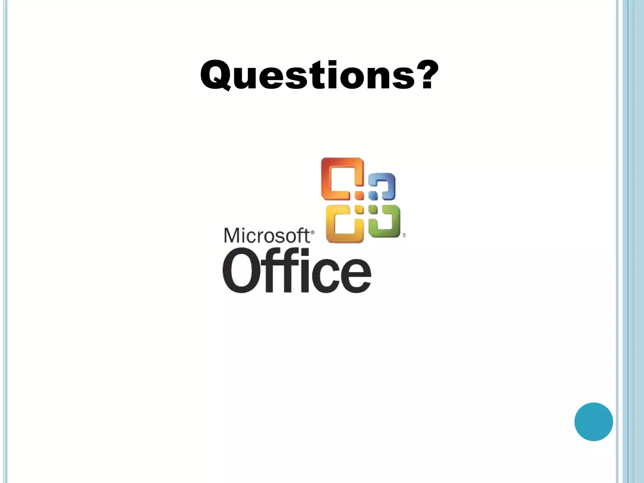 Introduction to microsoft office | PPT