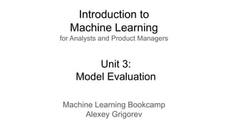 Introduction to Machine Learning: Evaluation | PDF