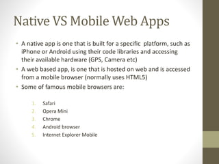 Introduction to Mobile Apps | PPTX