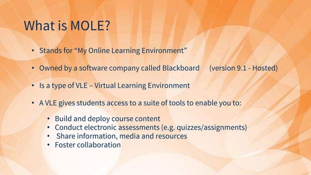 Introduction to MOLE | PPT