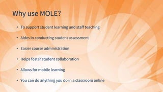 Introduction to MOLE | PPT