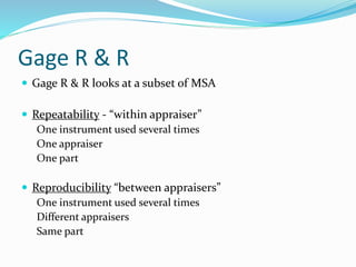 Intro to Measurement System Analysis (MSA) | PPTX