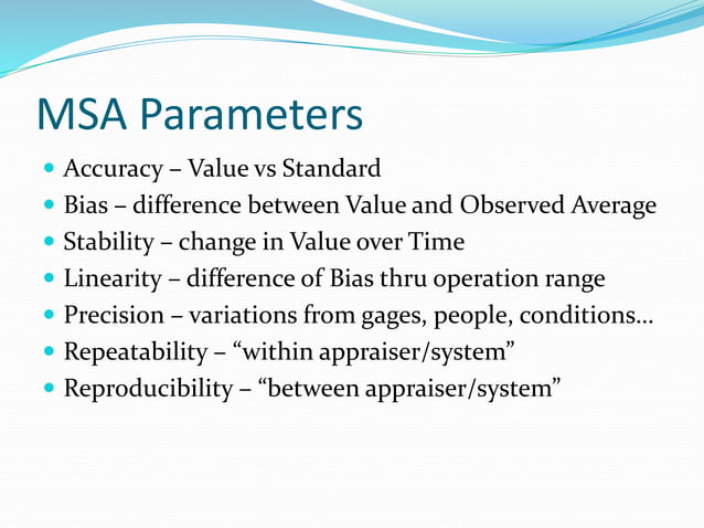 Intro to Measurement System Analysis (MSA) | PPTX | Auto Parts | Automotive