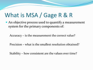 Intro to Measurement System Analysis (MSA) | PPT
