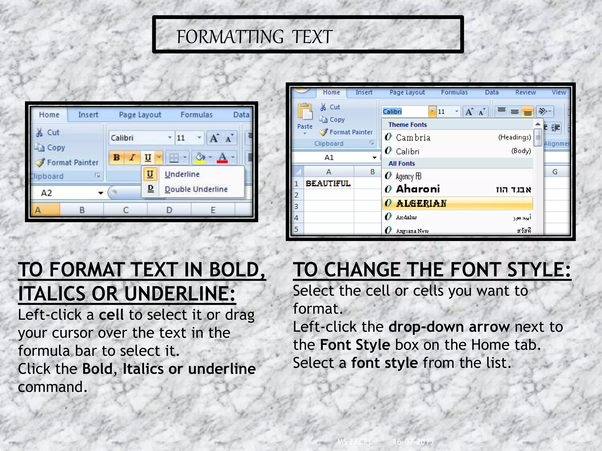 Intro to ms excel | PPTX