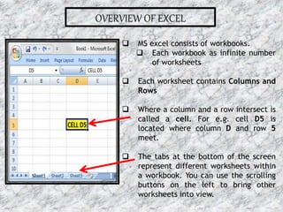 Intro to ms excel | PPTX