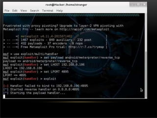 Intro to exploits in metasploitand payloads in msfvenom | PPT