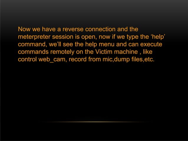 Intro to exploits in metasploitand payloads in msfvenom | PPT