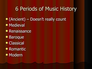 Intro to music history | PPT