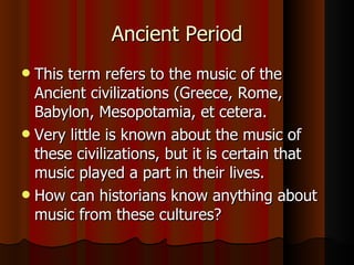 Intro to music history | PPT