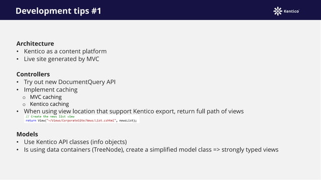 Using MVC with Kentico 8 | PPT
