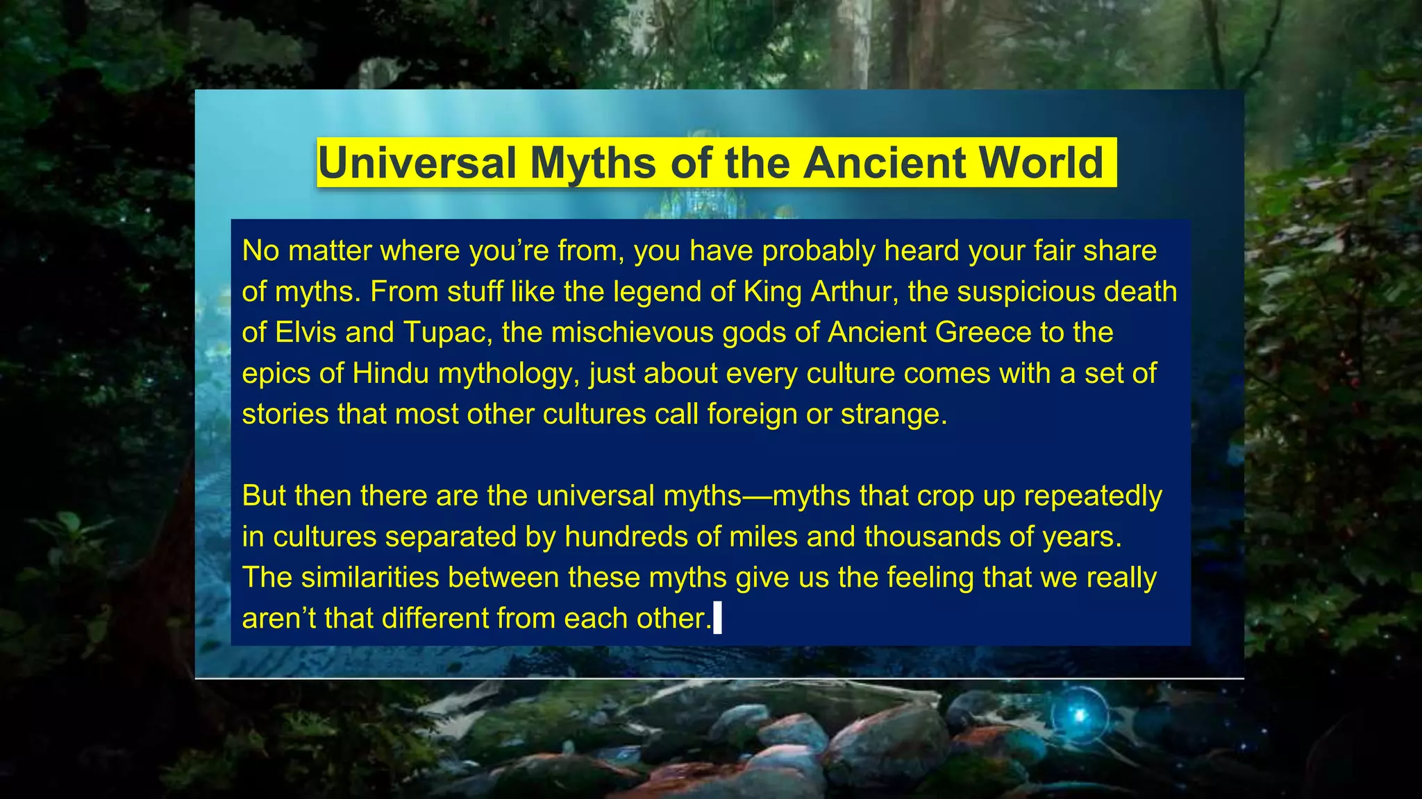 Intro to mythology | PPT