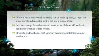 Intro to mythology | PPTX