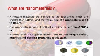 Introduction to nanotechnology and nanomedicine | PPTX