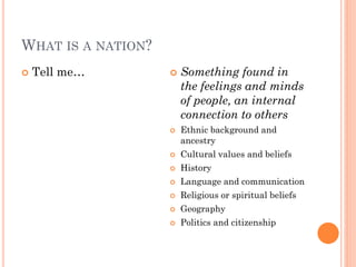 Intro to nationalism | PPTX