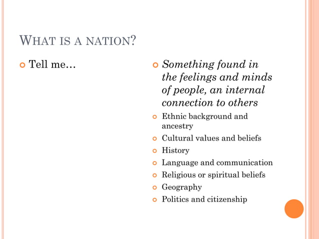 Intro to nationalism | PPTX | Religion & Spirituality