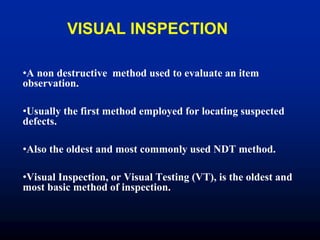 Intro to ndt ashish 1 | PPTX | Medical Tests | Medical Health