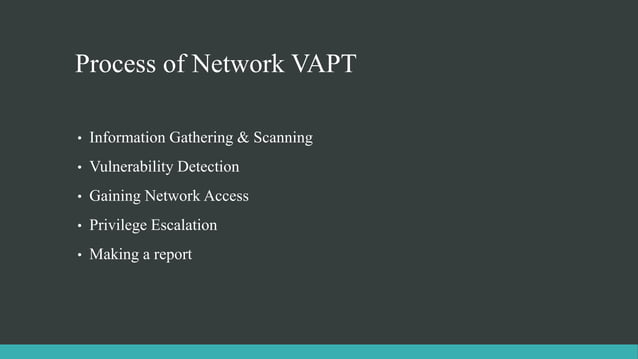 Intro to Network Vapt | PPT