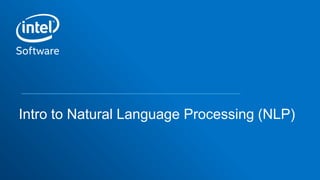 Intro to nlp | PPTX