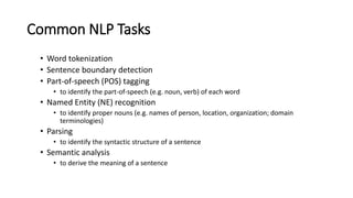 Introduction to natural language processing (NLP) | PPTX