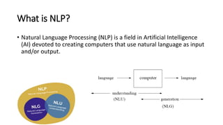 Introduction to natural language processing (NLP) | PPTX