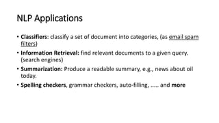 Introduction to natural language processing (NLP) | PPTX