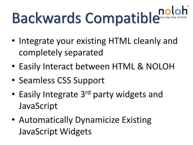NOLOH PHP Framework - Unified Server-Side Development | PPT