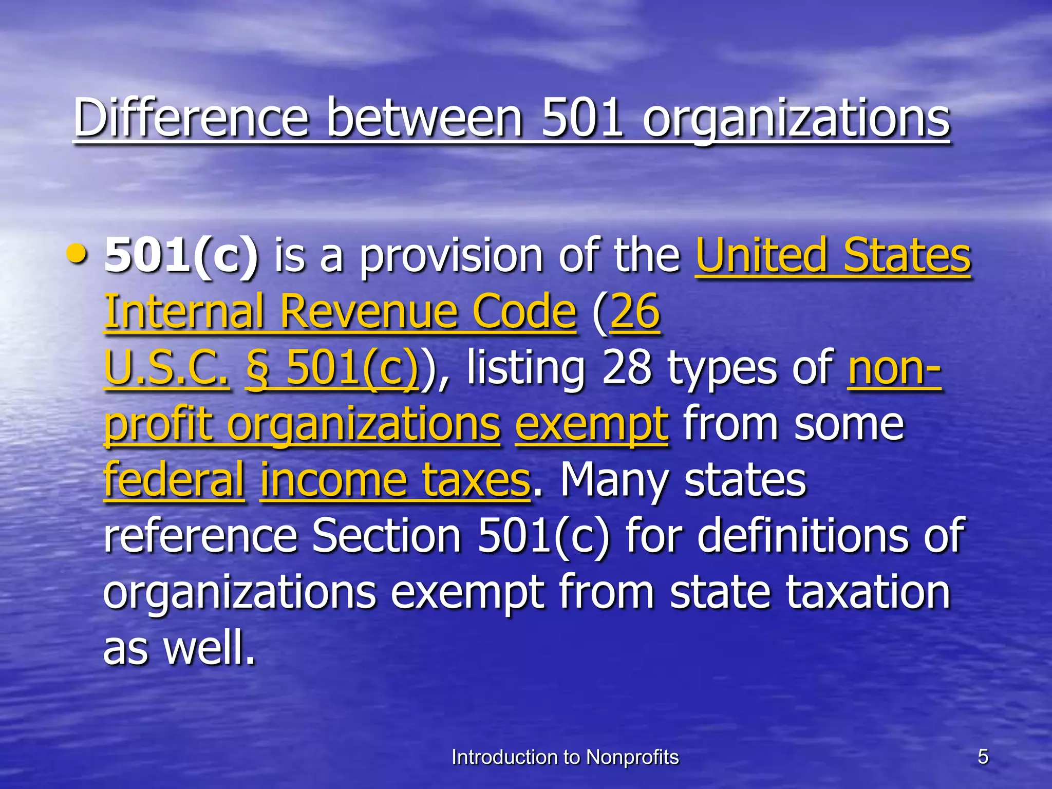 Introduction to Nonprofit Organizations | PPTX