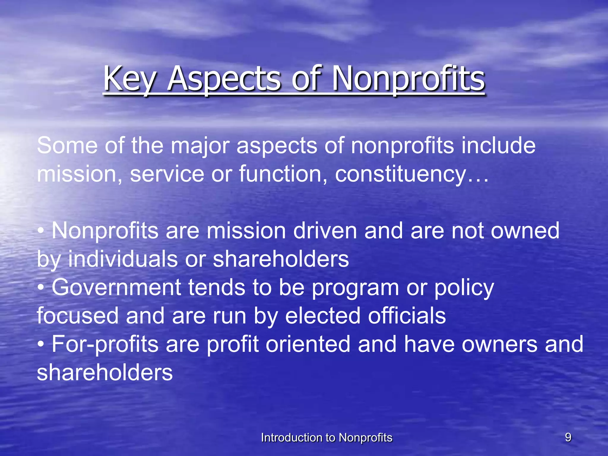 Introduction to Nonprofit Organizations | PPTX