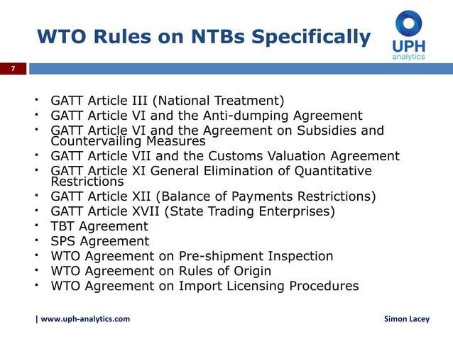 An Introduction to Non-Tariff Barriers and WTO Rules | PPT