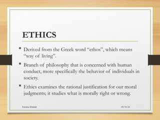 INTRO TO NURSING ETHICS.pptbsn bs nursing seme | PPT
