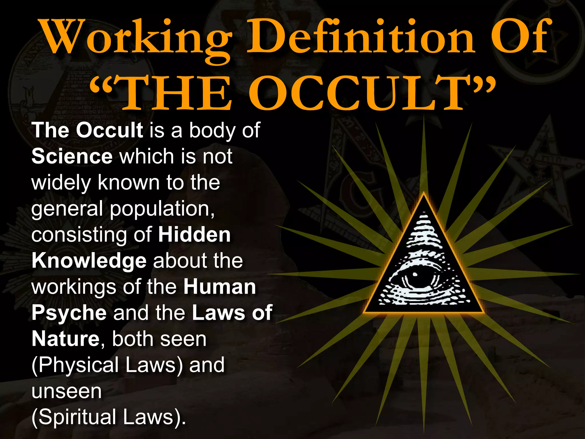 Intro to Occult, Kabbalah and Tarot | PPTX