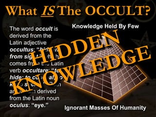 Intro to Occult, Kabbalah and Tarot | PPTX