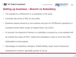 UKTI - introduction to the Australian Gas Market | PPT