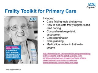 Intro toolkit frailty in primary care 150415 slide pack | PPTX