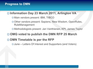 Intro to OMG DMN v2d may11 | PDF