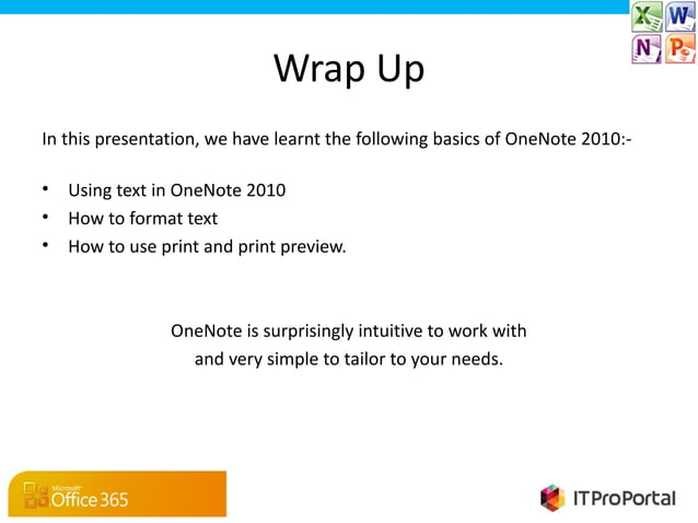Introduction to OneNote 2010 | PPT | Computing | Technology & Computing