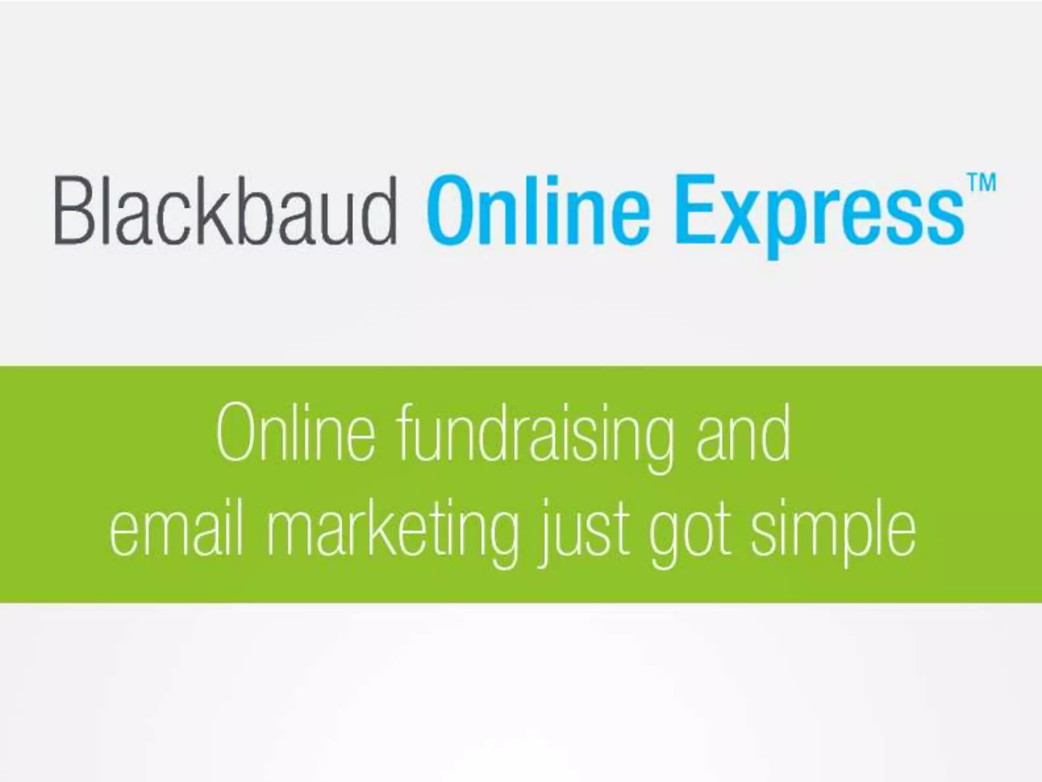 Blackbaud Online Express | PPTX | Email | Internet