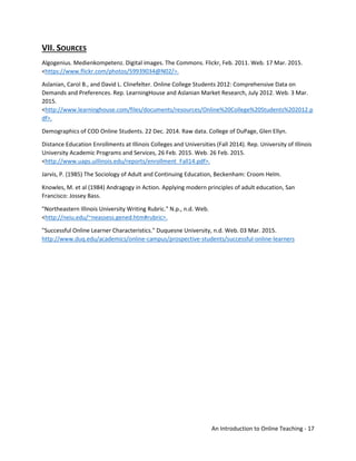 Introduction to Online Teaching - Handout Packet | PDF