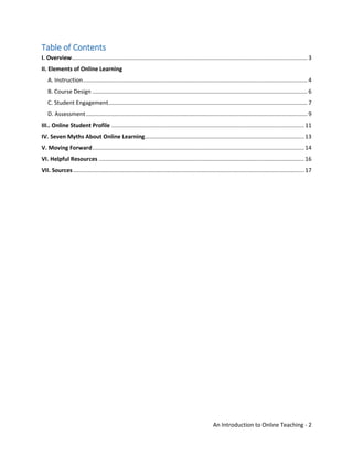 Introduction to Online Teaching - Handout Packet | PDF