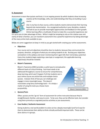 Introduction to Online Teaching - Handout Packet | PDF