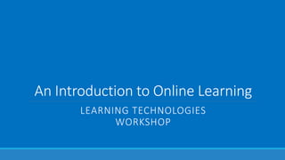 Intro to Online Teaching PPT | PPTX