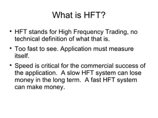 Introduction to OpenHFT for Melbourne Java Users Group | PPT