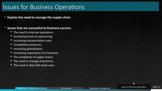 Intro to Operations Management and Supply Chain | PPT