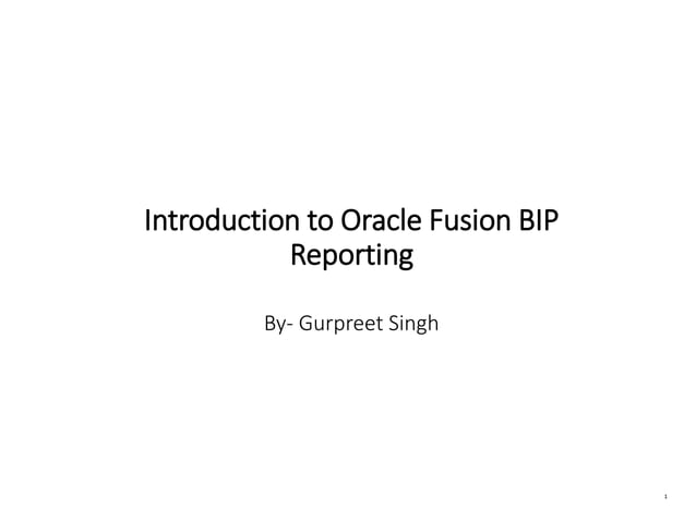 Introduction to Oracle Fusion BIP Reporting | PDF | Desktop Publishing ...