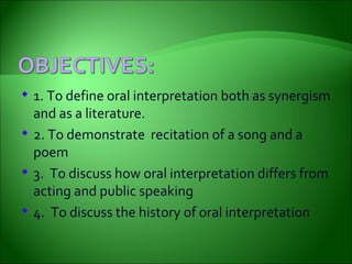 INTRO TO ORAL INTERP | PPT | Christianity | Religion & Spirituality