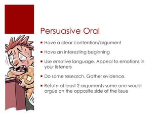 Introduction to Oral Presentations | PPTX
