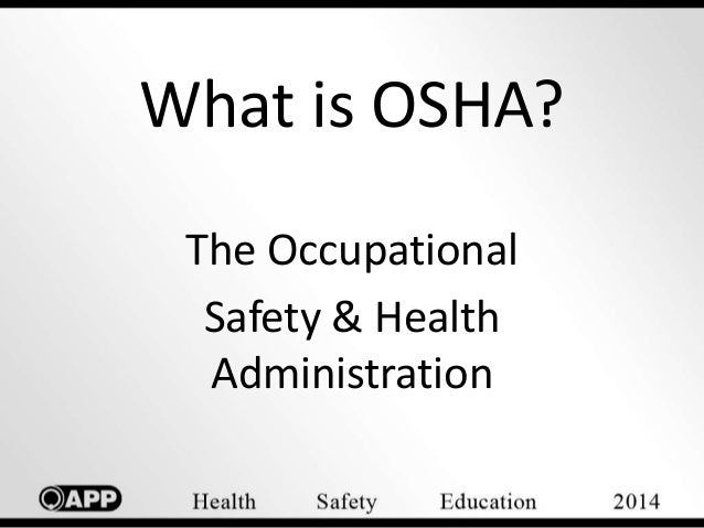 Intro to OSHA