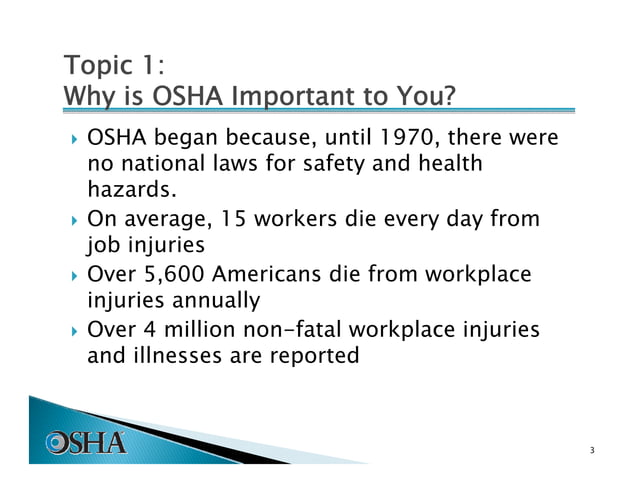 Introduction to OSHA | PPT