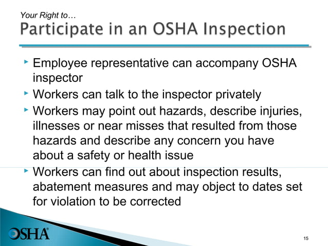 Intro to osha presentation revised December 2014 | PPT